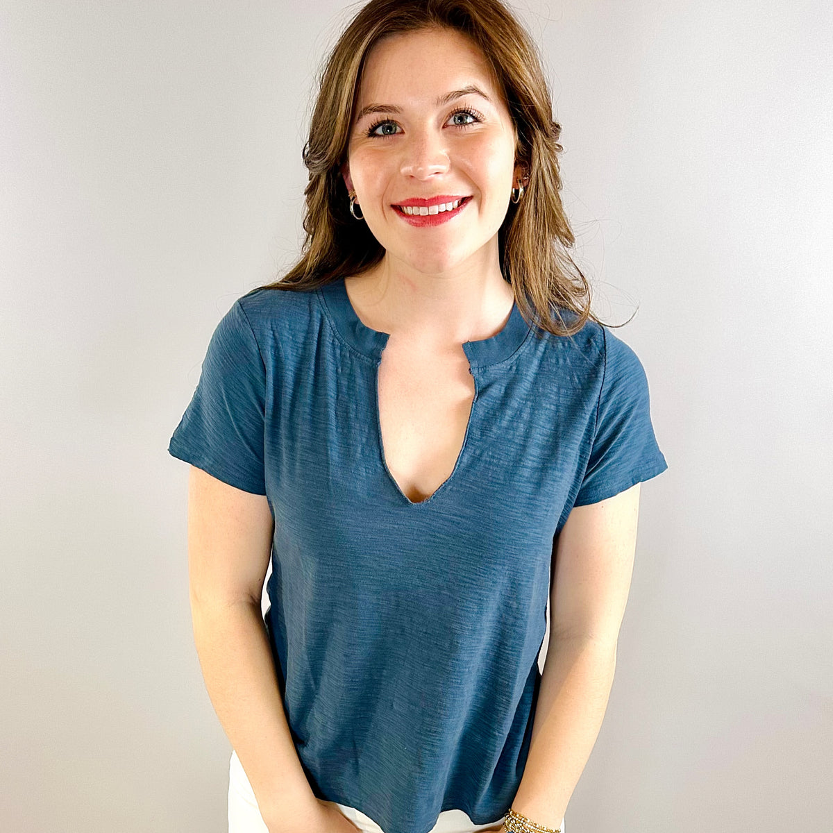 Plata Notched Tee Blue Pine – Scarpa Alta